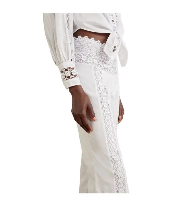 Charo Ruiz Ibiza Vianora Lace-trimmed Flared Trousers