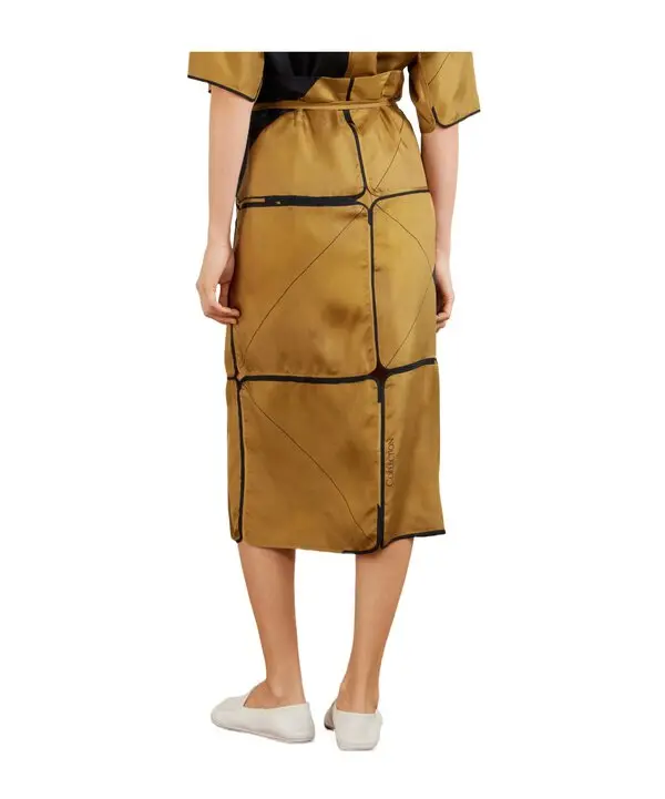 Calvin Klein Silk-twill Wrap Midi Skirt