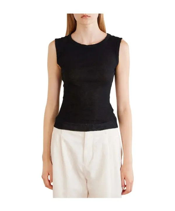 JAMES PERSE Ribbed Cotton And Cashmere-blend Tank