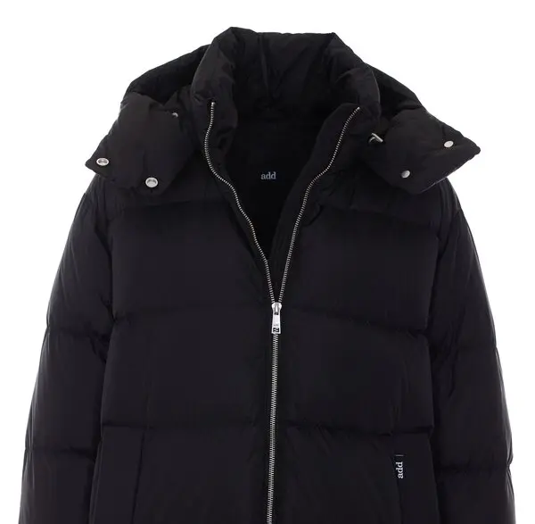 Add Quilted Hooded Down Coat