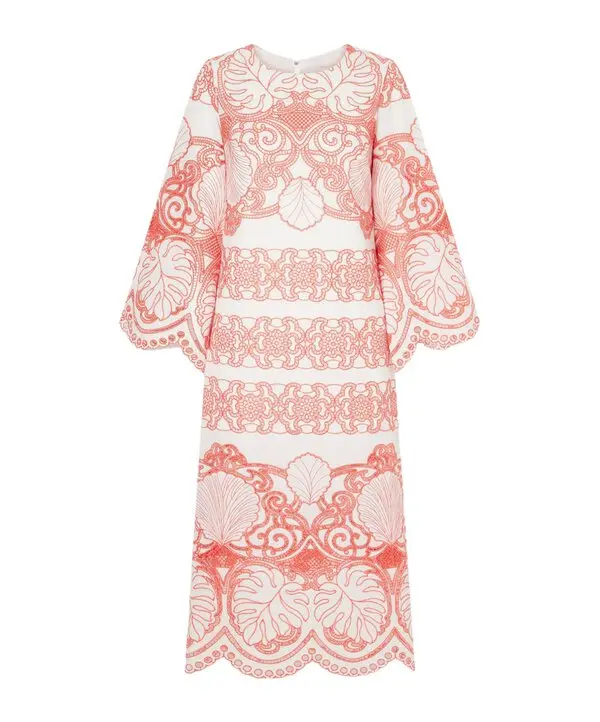 Borgo De Nor Broderie Anglaise Cotton-blend Poplin Midi Dress - No