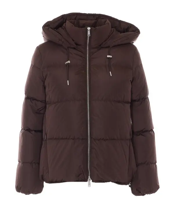 Add Hooded Quilted Down Jacket - No