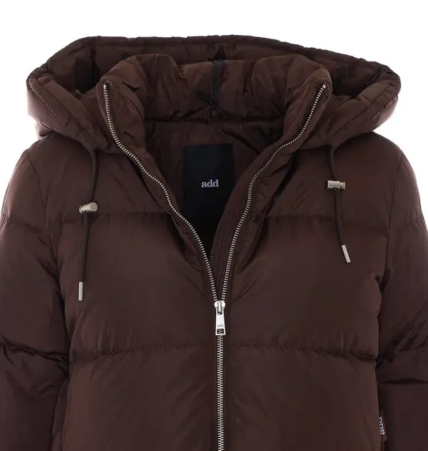 Add Hooded Quilted Down Jacket - No