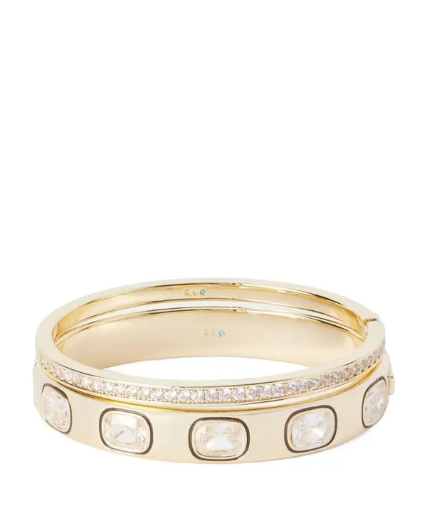 Assouline Crystal And Enamel Cuffs - Yellow
