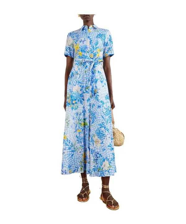 MARY KATRANTZOU Floral Cotton-blend Maxi Dress
