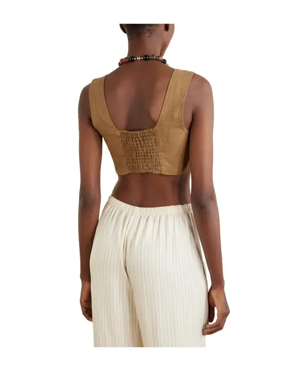 Le Kasha Khaki Cropped Top