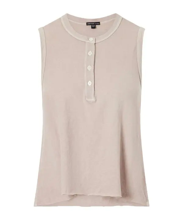 JAMES PERSE Cotton-piqué Tank - Nude