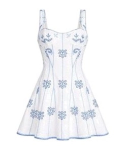 Charo Ruiz Ibiza Anglaise Cotton-blend Mini Dress
