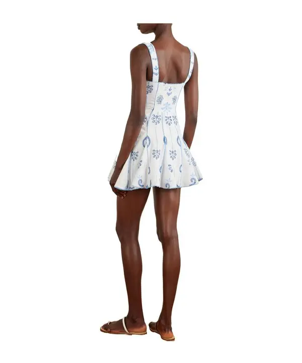 Charo Ruiz Ibiza Anglaise Cotton-blend Mini Dress