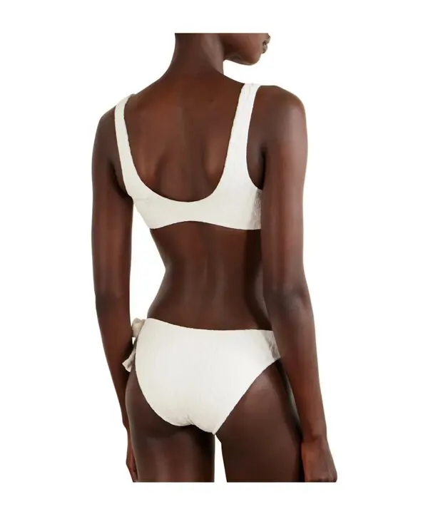 Lisa Marie Fernandez Bow Floral-jacquard Bikini