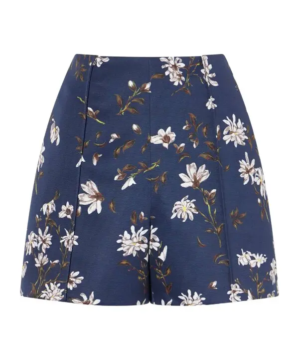 EMILIA WICKSTEAD Floral-print Drill Shorts