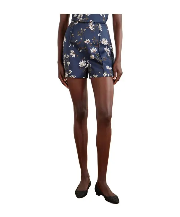 EMILIA WICKSTEAD Floral-print Drill Shorts
