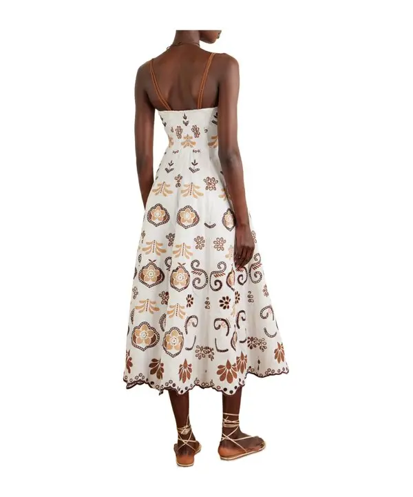 Charo Ruiz Ibiza Broderie Anglaise Cotton-blend Midi Dress