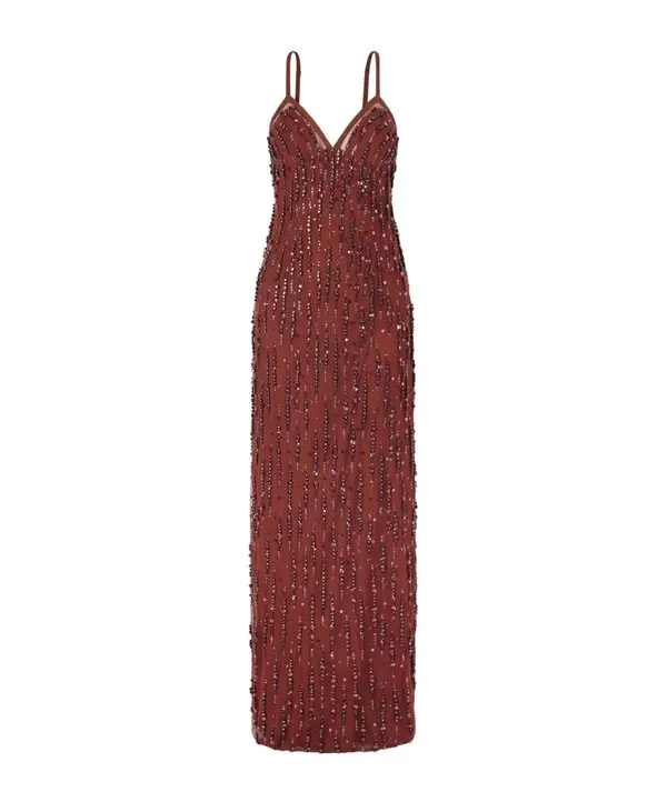 Jenny Packham Sequin-embellished Mesh Gown