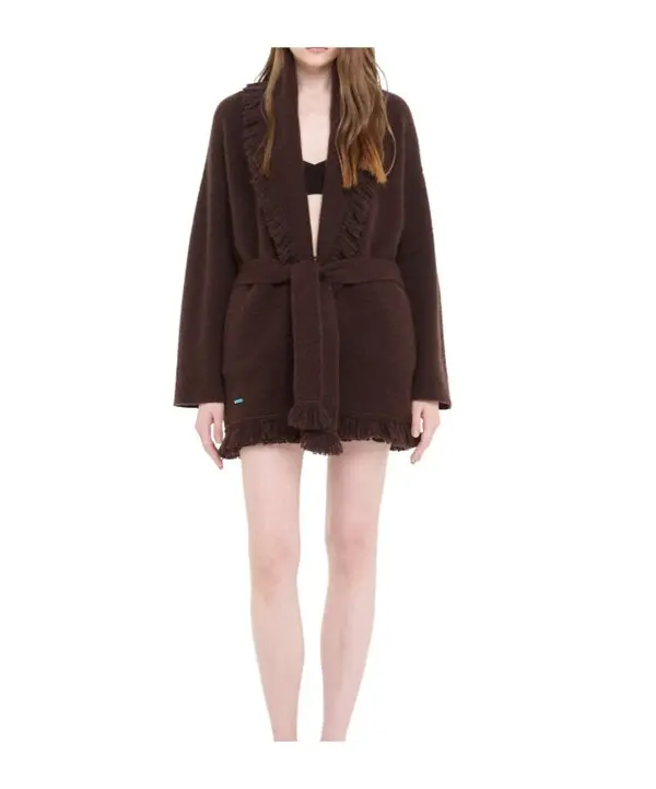 Alanui Fringe-trim Belted Cardigan