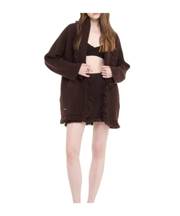 Alanui Fringe-trim Belted Cardigan