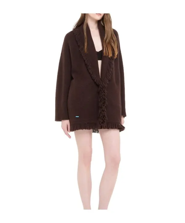 Alanui Fringe-trim Belted Cardigan