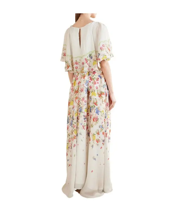 MARY KATRANTZOU Floral-print Chiffon Maxi Dress