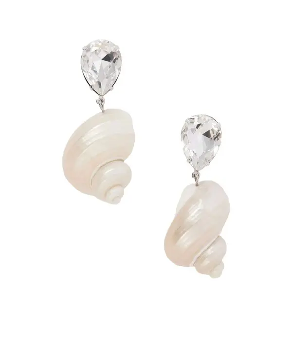 JENNIFER BEHR Lucius Crystal-embellished Shell Earrings - No