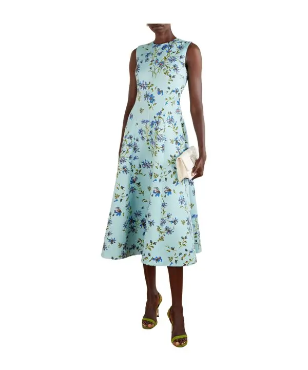 EMILIA WICKSTEAD Floral-print Faille Midi Dress