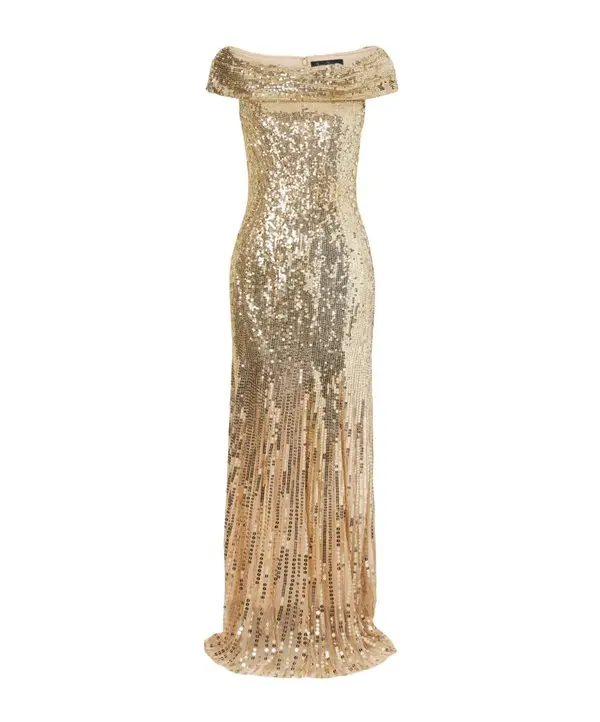 Jenny Packham Embellished Maxi Gown - No