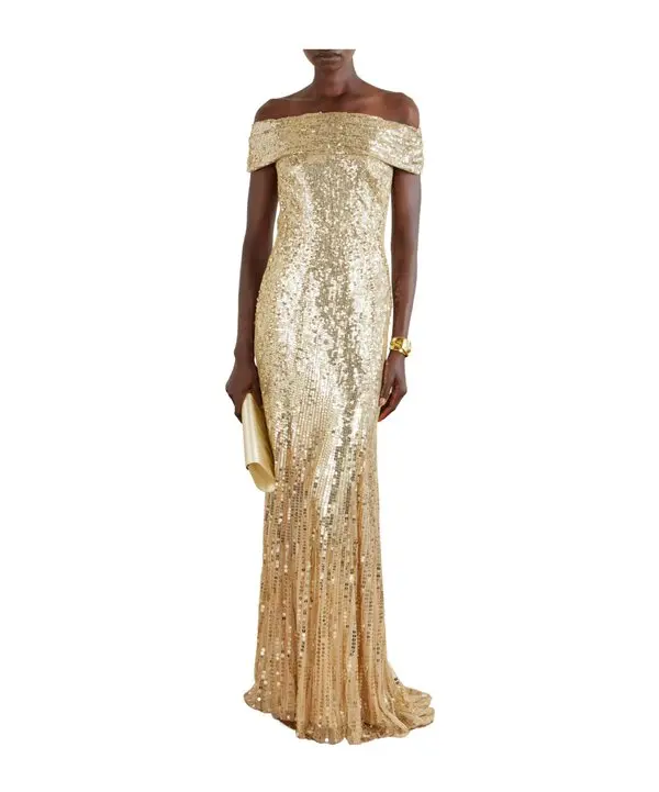 Jenny Packham Embellished Maxi Gown