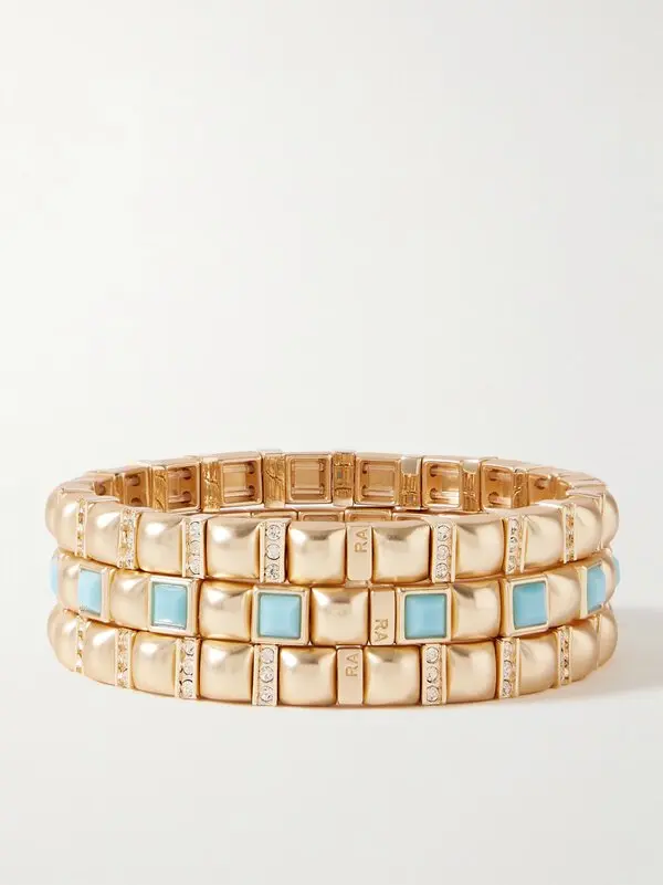 Assouline Multilayer Gold Tone Bracelet