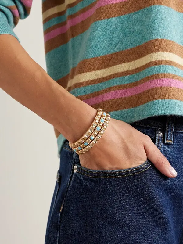 Assouline Multilayer Goldtone Bracelet