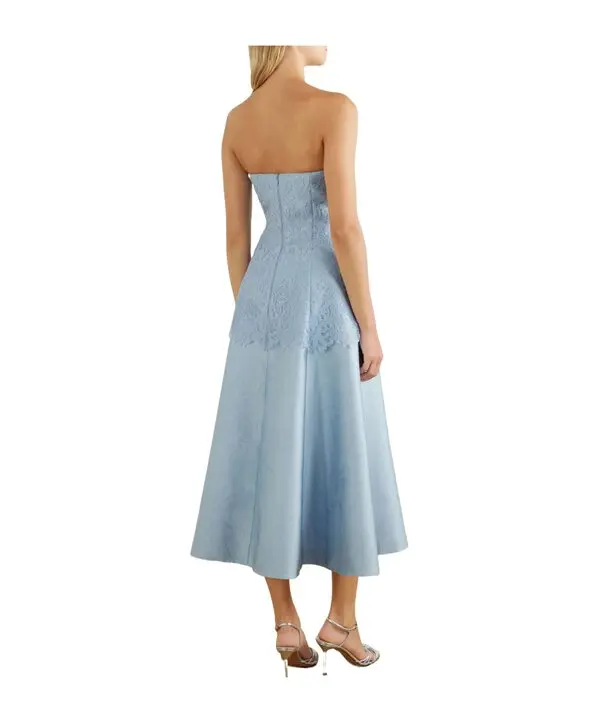 EMILIA WICKSTEAD Lace Trimmed Midi Dress