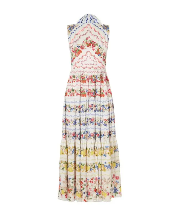 MARY KATRANTZOU Floral-print Woven Maxi Dress