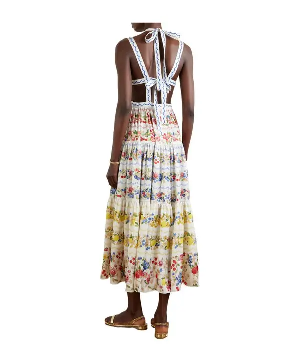 MARY KATRANTZOU Floral-print Woven Maxi Dress