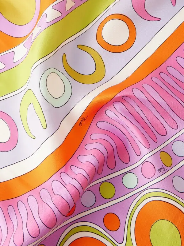 Emilio Pucci Printed Silk-twill Scarf - Pink