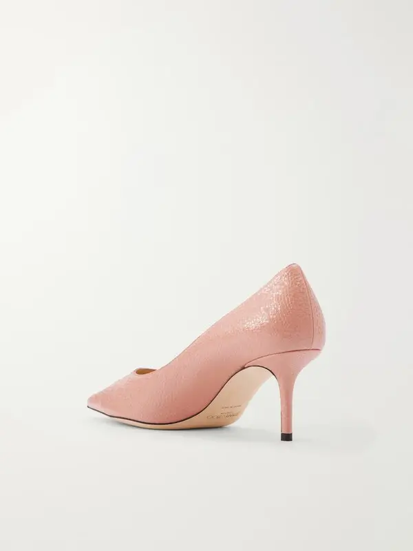 JIMMY CHOO Love 65 Crackled-leather Pumps