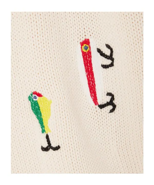 MOTHER Embroidered Cotton Sweater