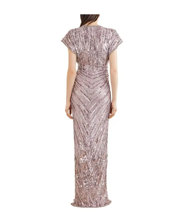 Jenny Packham Crystal-embellished Sequined Tulle Gown