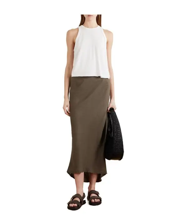 JAMES PERSE Linen Midi Skirt