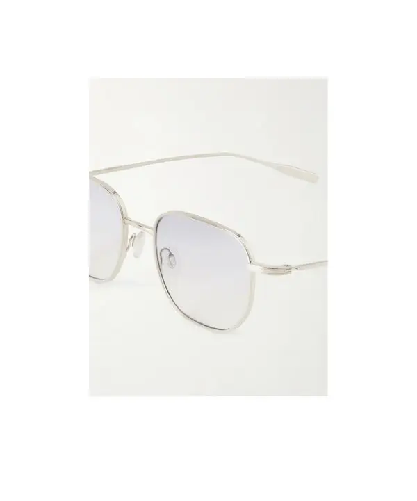 Barton Perreira Square-frame Platinum-tone Titanium Sunglasses