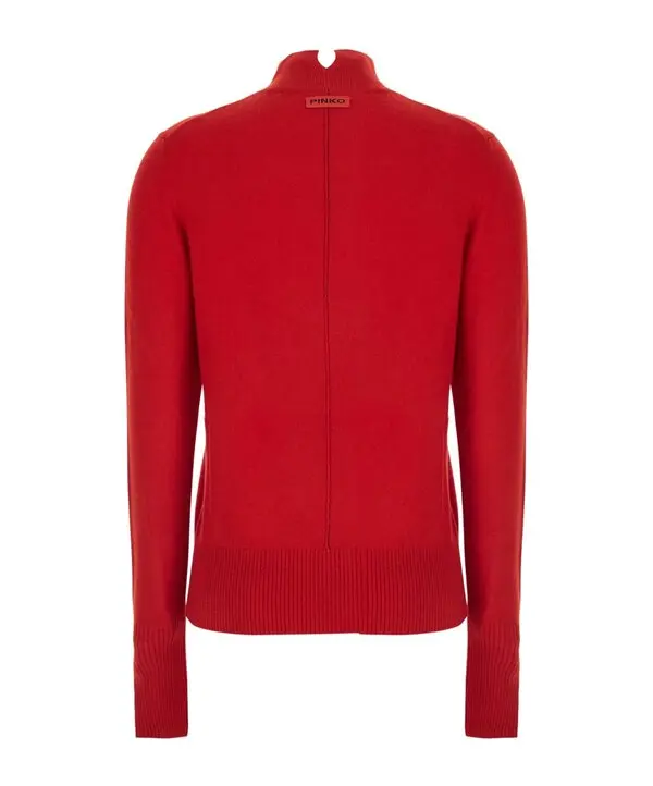 Pinko High-neck Logo-patch Sweater