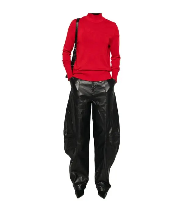 Pinko High-neck Logo-patch Sweater