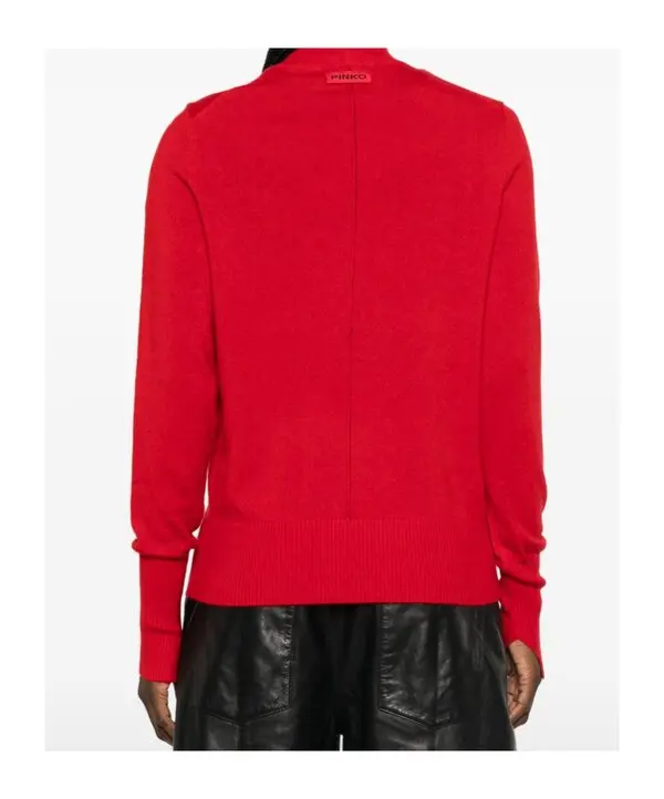 Pinko High-neck Logo-patch Sweater