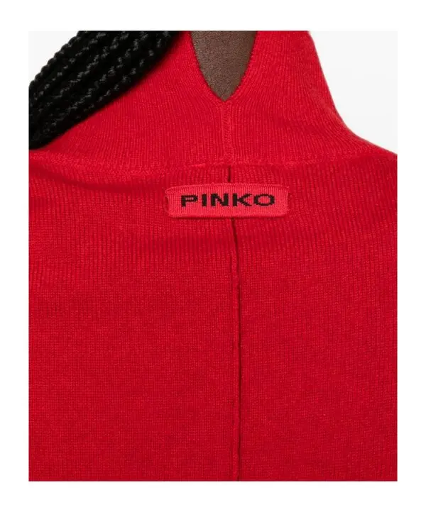 Pinko High-neck Logo-patch Sweater