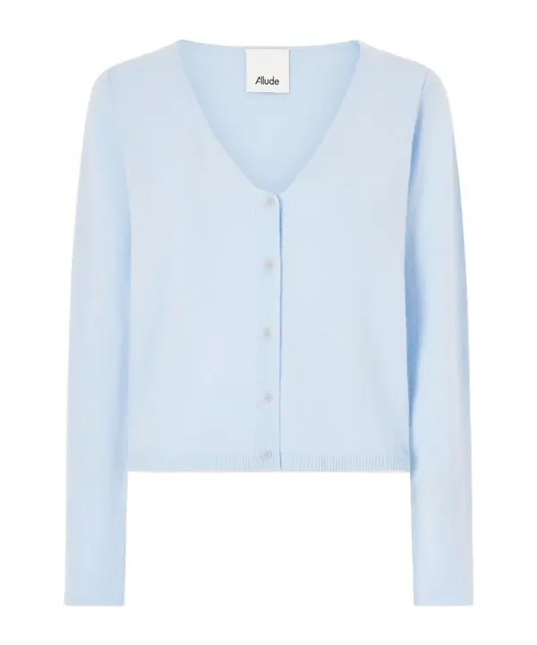 ALLUDE Cropped Knit Cardigan