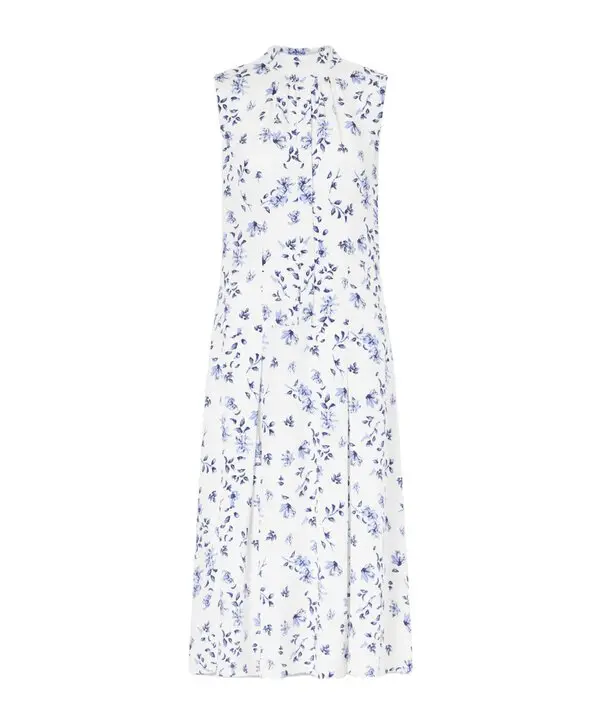 EMILIA WICKSTEAD Sleeveless Standcollar Midi Dress