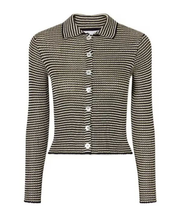 Calle Del Mar Striped Knitted Cardigan