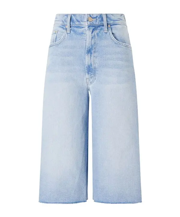 MOTHER Low-rise Wide-leg Denim Shorts