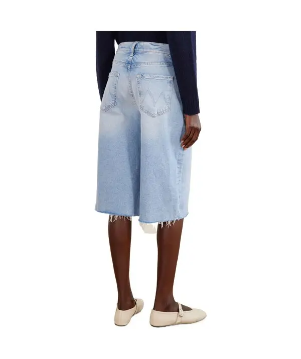 MOTHER Low-rise Wide-leg Denim Shorts
