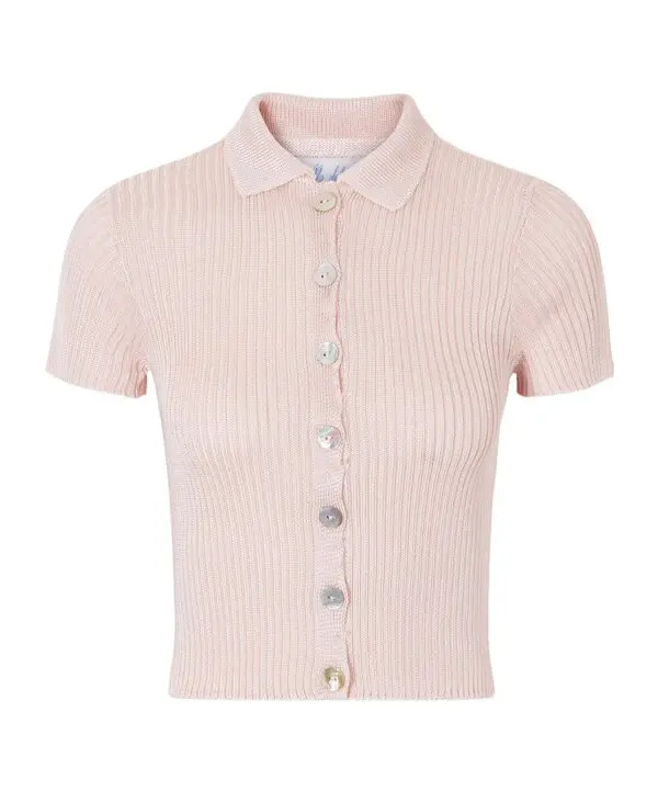 Calle Del Mar Ribbed-knit Cardigan - No