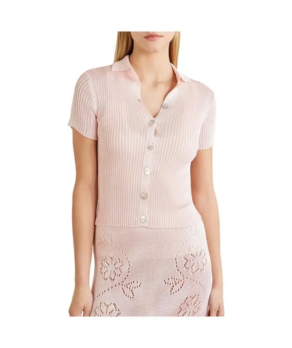 Calle Del Mar Ribbed-knit Cardigan