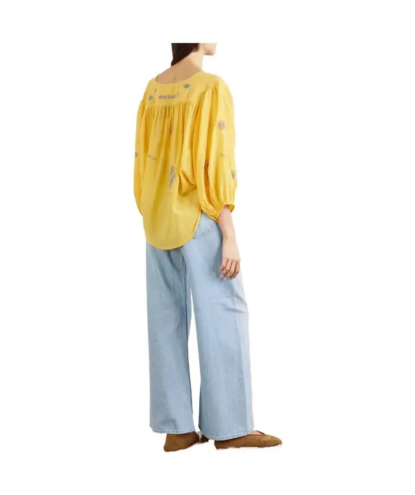 MOTHER Cotton-blend Voile Blouse