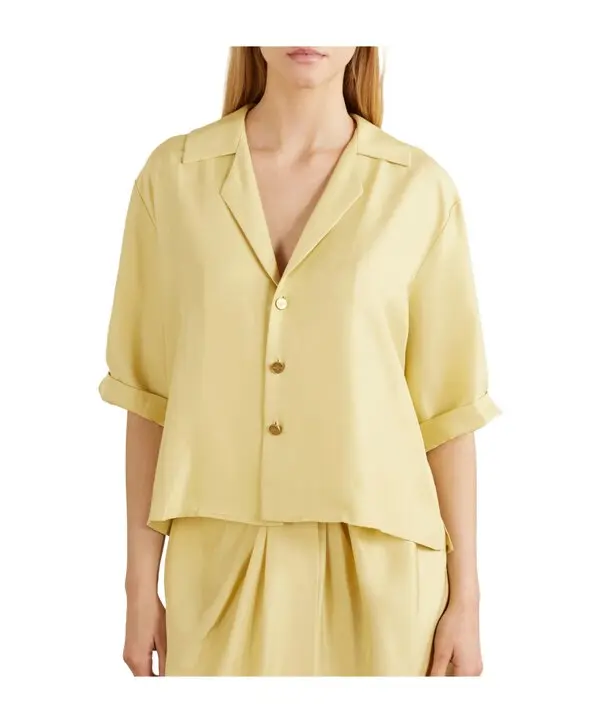 Le Kasha Cropped Silk Shirt
